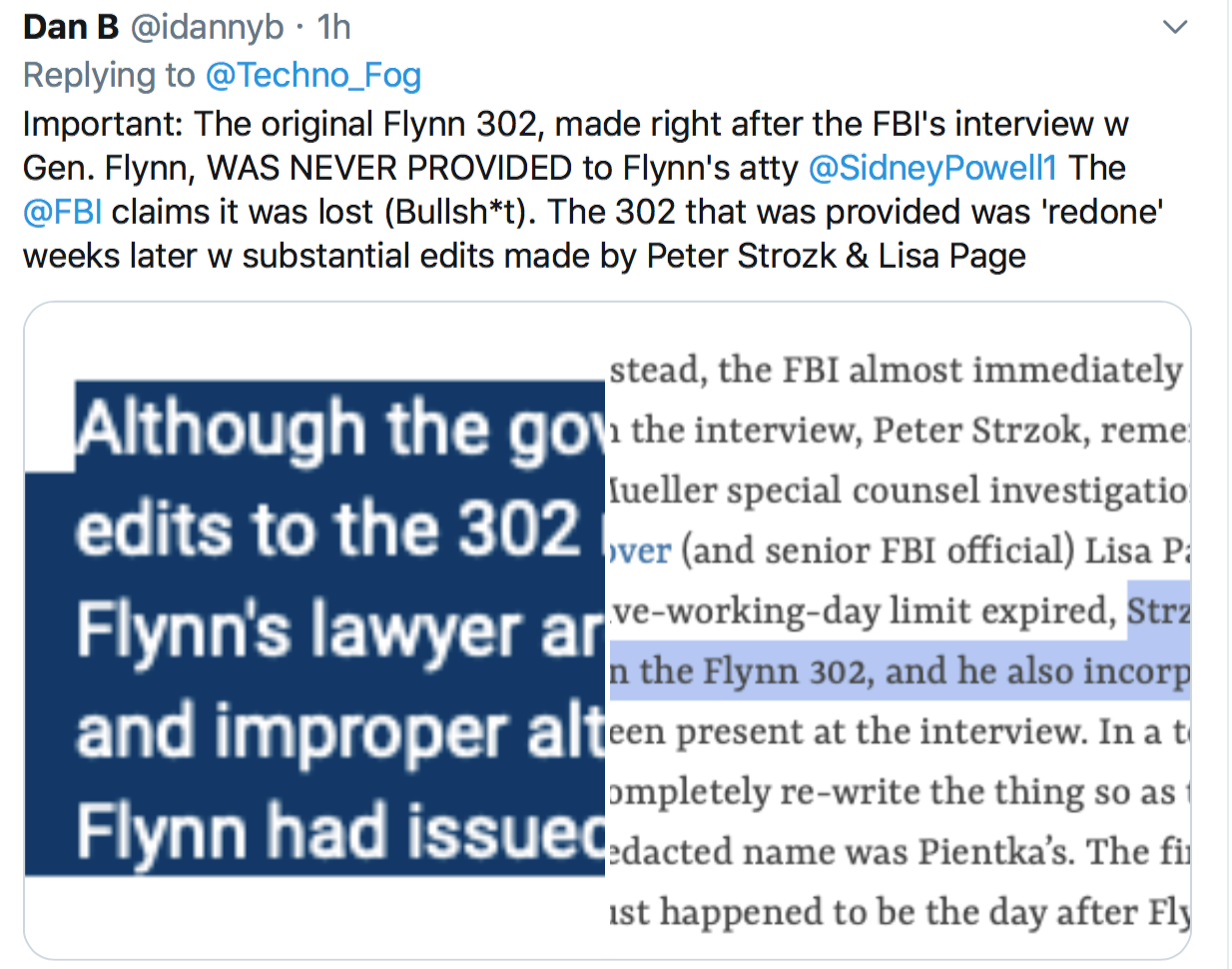 FBI and the “missing” 302 report on Gen. Flynn – The Radio Patriot