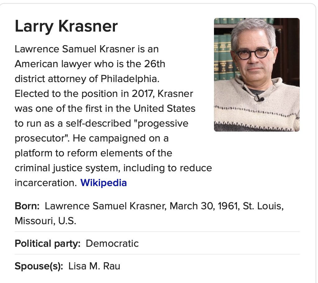 What do “they” have on Philadelphia D.A. Larry Krasner? – The Radio Patriot