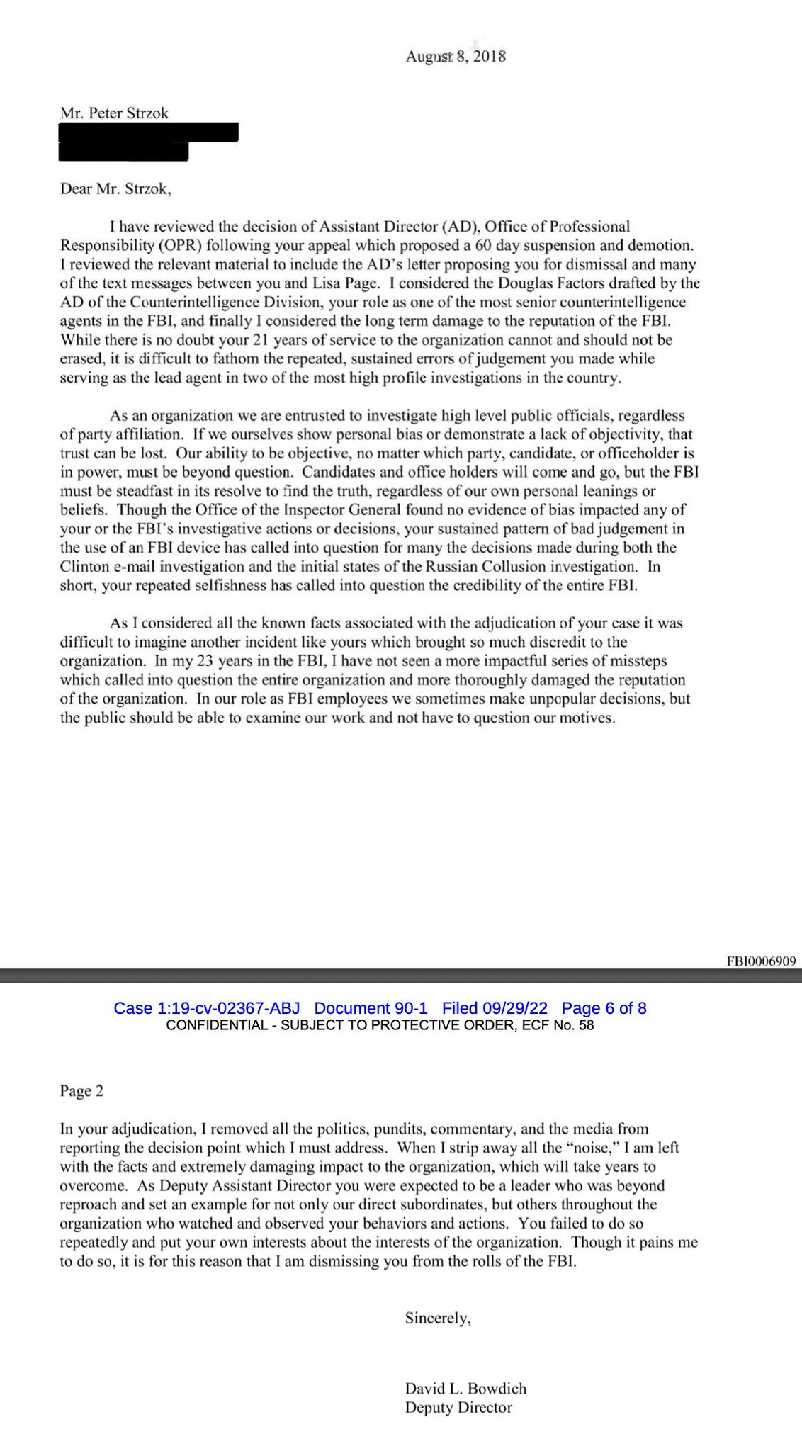 Strozk Letter – The Radio Patriot