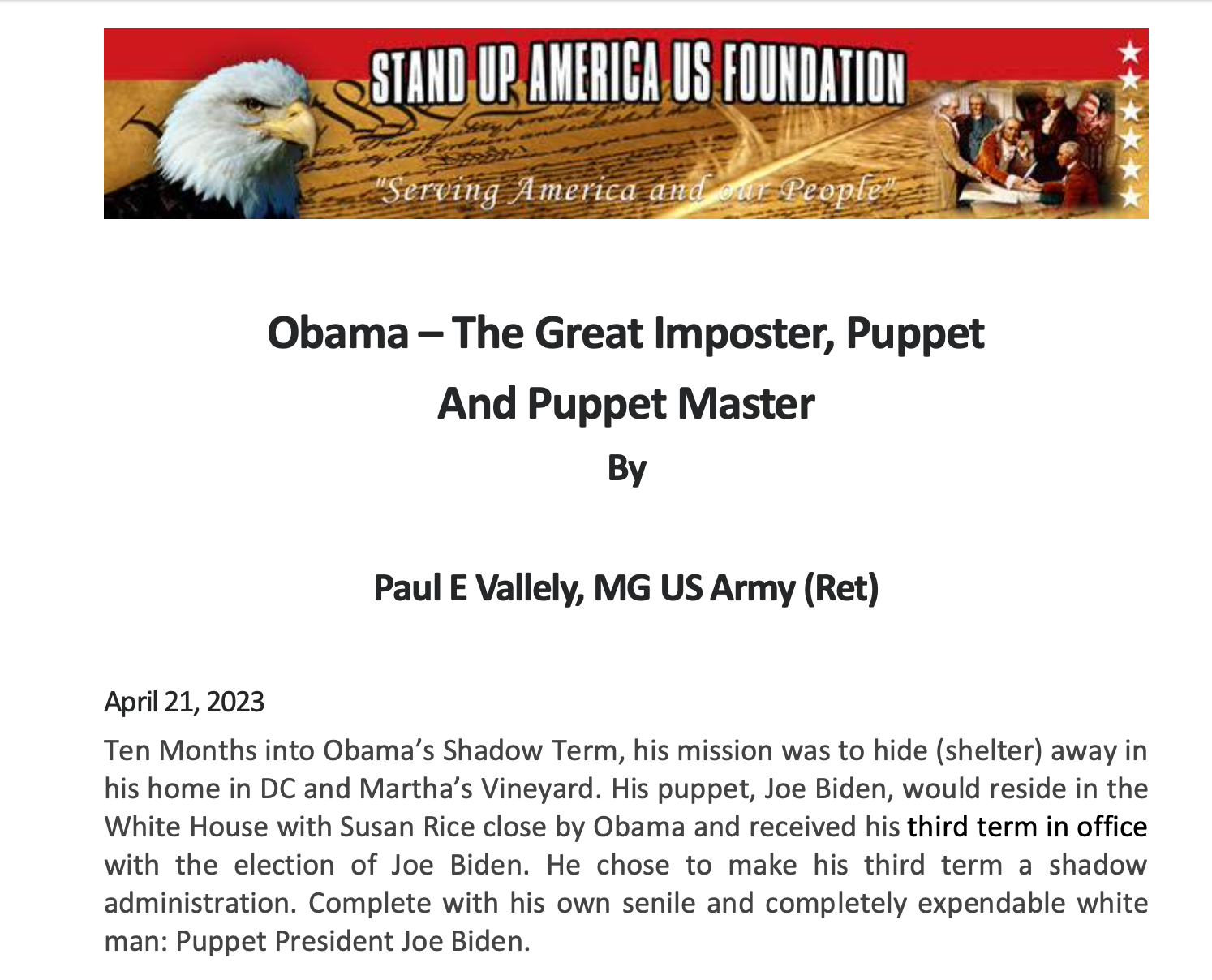Obama – The Great Imposter, Puppet, and Puppet Master – The Radio Patriot
