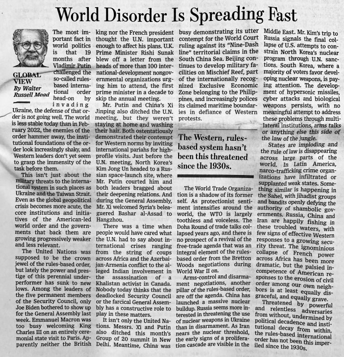 World Disorder is Spreading. Fast. – The Radio Patriot