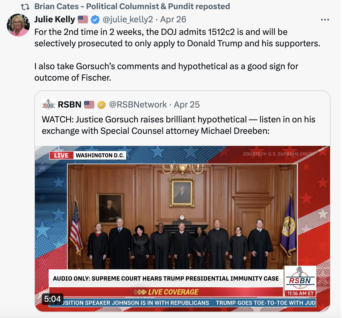 Brian Cates / Julie Kelly Thread – The Radio Patriot