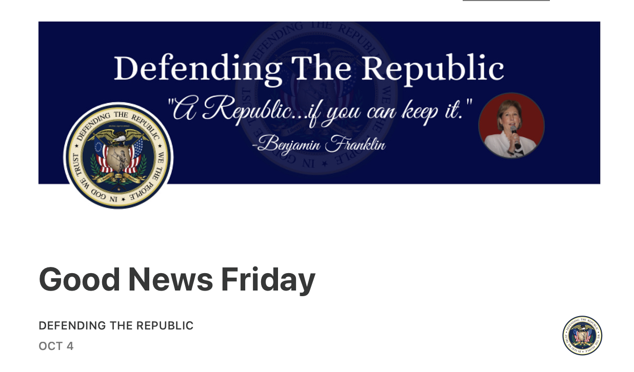 Good News Friday – The Radio Patriot