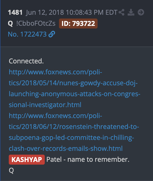 Kash named FBI chief – The Radio Patriot