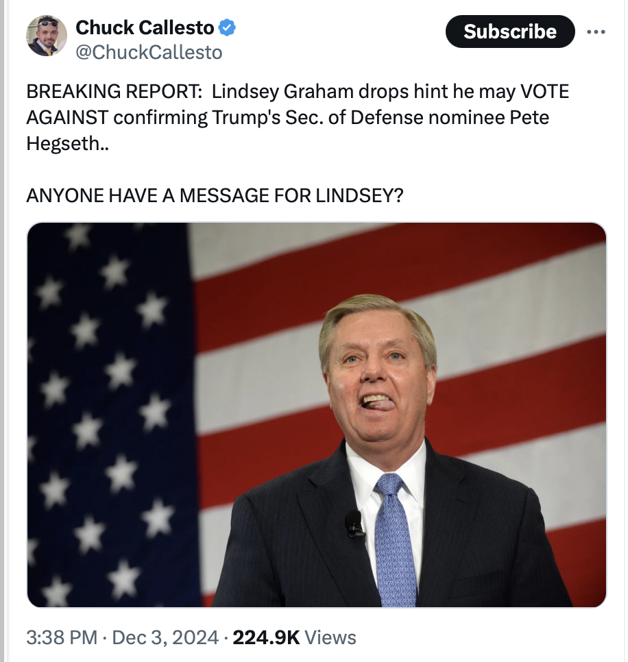 I have a message for Miss Lindsey – The Radio Patriot